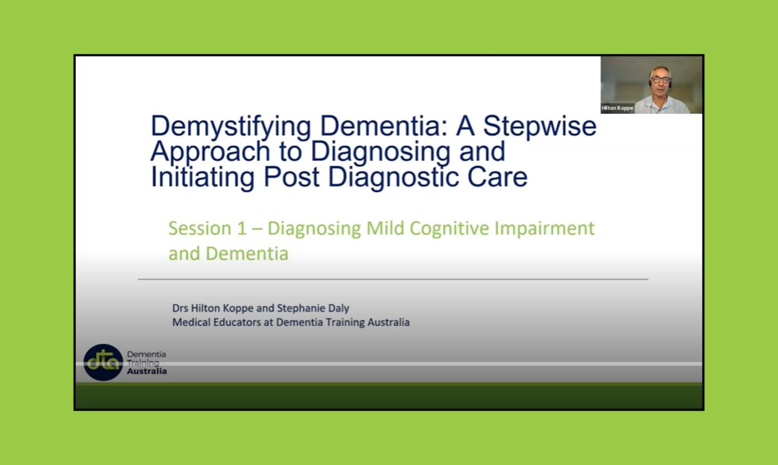 Helping general practices provide timely diagnosis of dementia — Facing ...